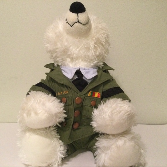 Build-A-Bear | Toys | Buildabear Polar Bear With Us Army Uniform | Poshmark